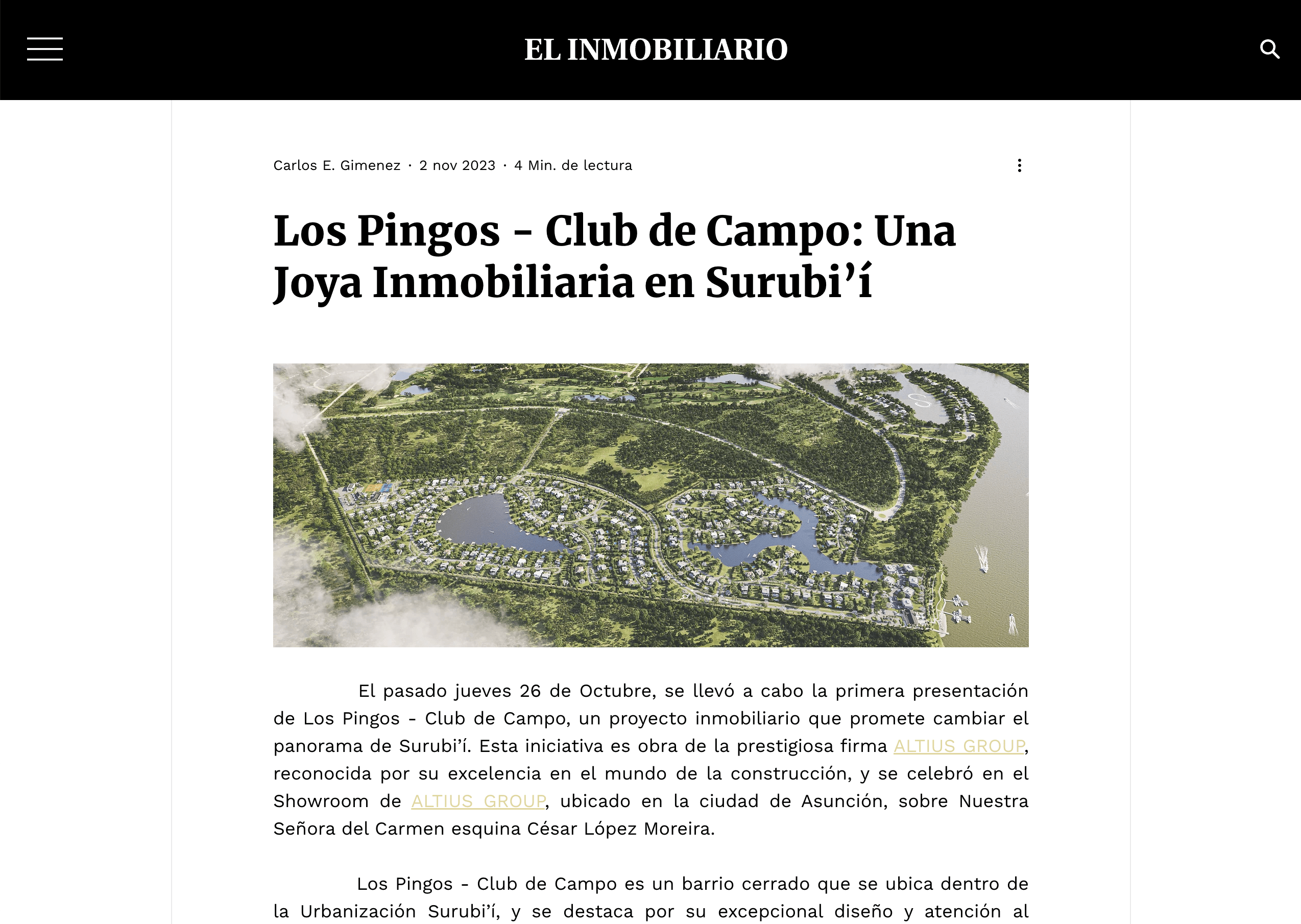 Los Pingos - Club de Campo: Una Joya Inmobiliaria en Surubi’í - Altius ...